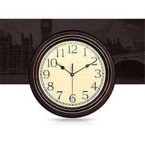 Wall Decor | 12inch Round Classic Clock Retro Non Ticking Quartz ...